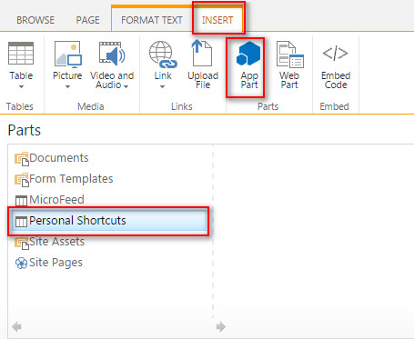 How To Set Up a Personalised Shortcuts List on a SharePoint Site