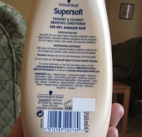 Schwarzkopf Supersoft Yogurt and coconut smoothie shampoo and ...
