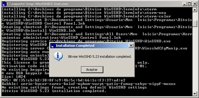 WinSSHD - Servidor SSH para Windows ~ Daniel Spiridonoff