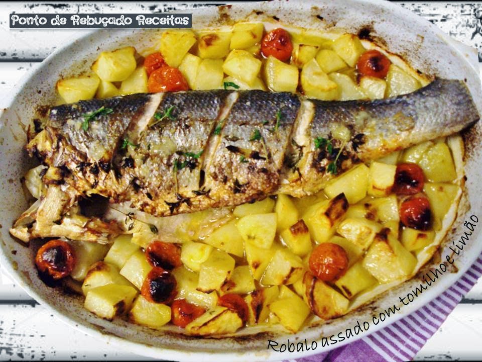 Ponto de Rebuçado Receitas: Robalo assado no forno com tomilho e limão