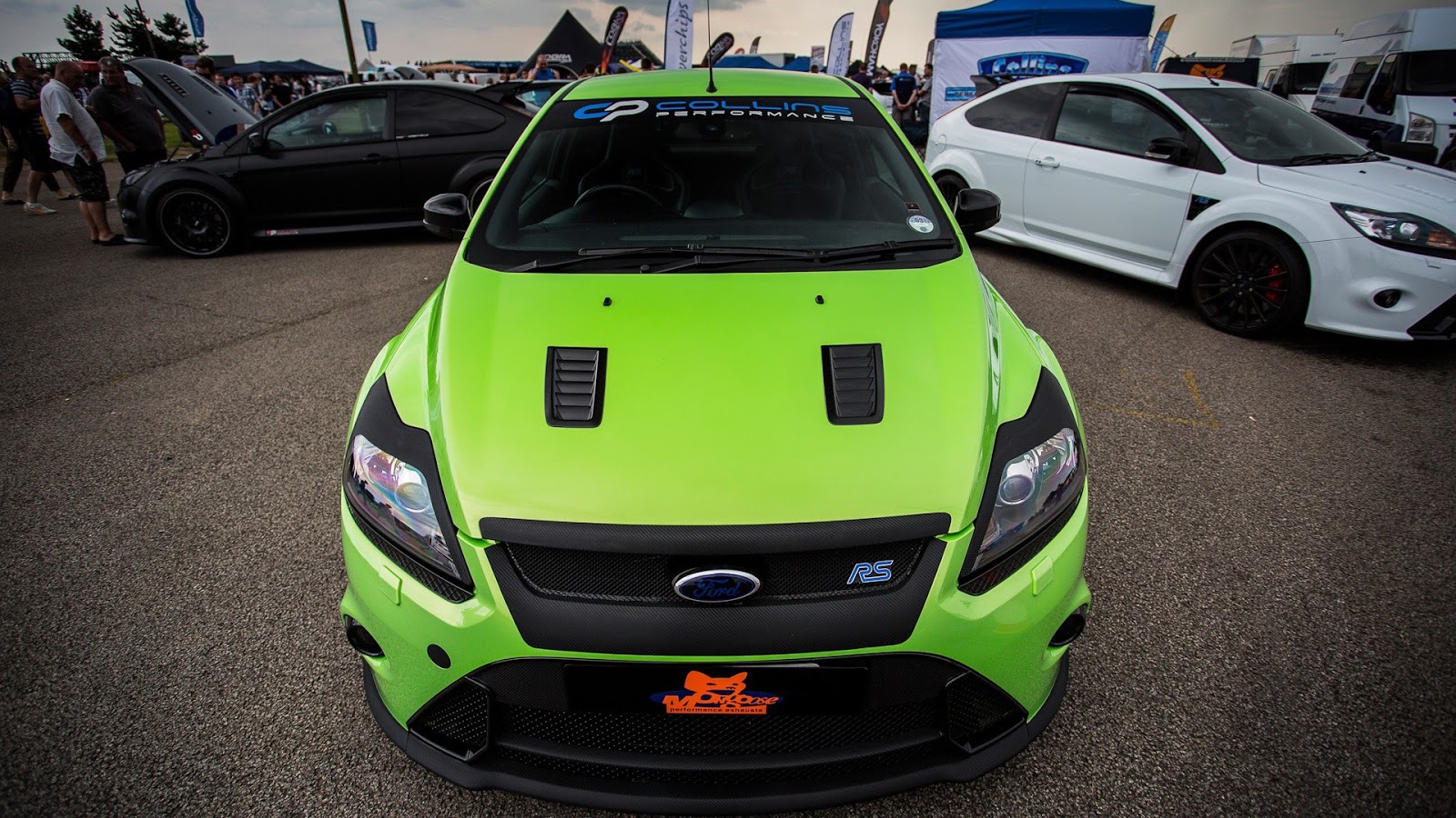 Fondo de Pantalla Coche Ford focus verde tunning
