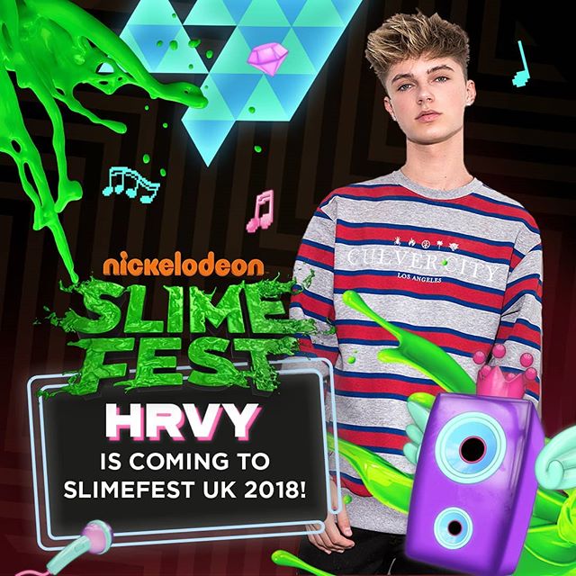 NickALive!: HRVY Joins Nickelodeon SLIMEFEST 2018 UK Line Up