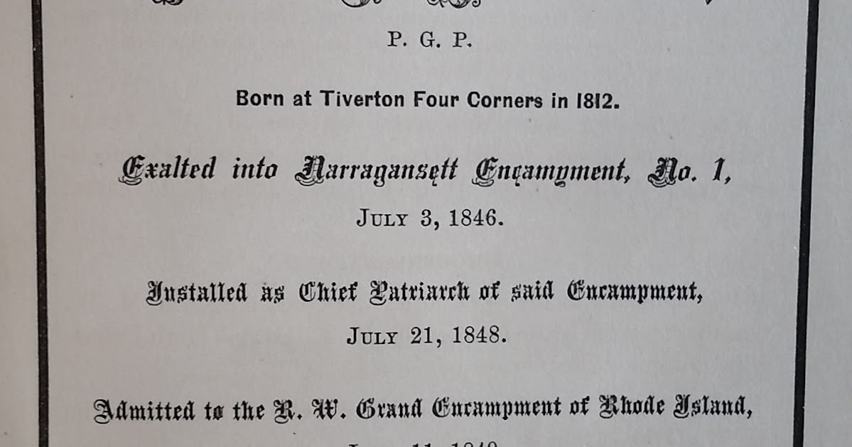 Heirlooms Reunited: Memorial to Horace Almy Manchester, Rhode Island ...