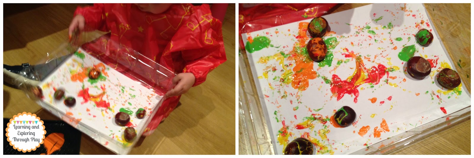 Learning and Exploring Through Play: Conker Marble Painting