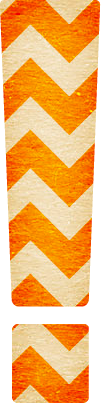 Abecedario con Zigzag Naranja. Orange Chevron Letters. - Oh my Alfabetos!