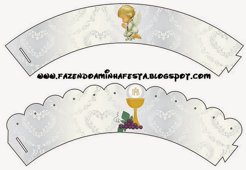 First Communion Free Party Printables in Silver with Precious Moments ...