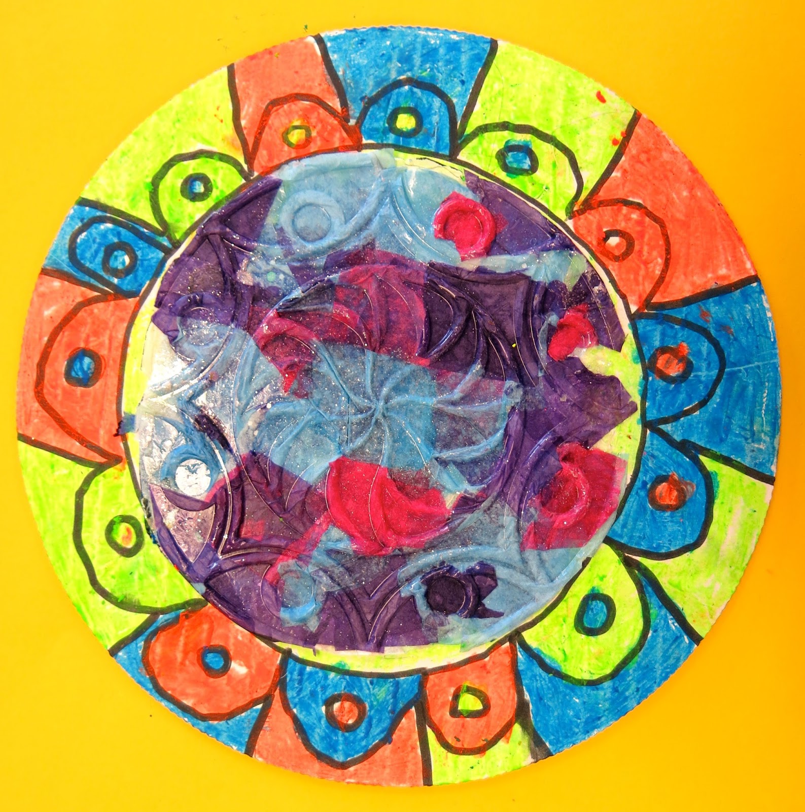 Cassie Stephens: In the Art Room: Dot Day Radial Designs by 3rd Grade