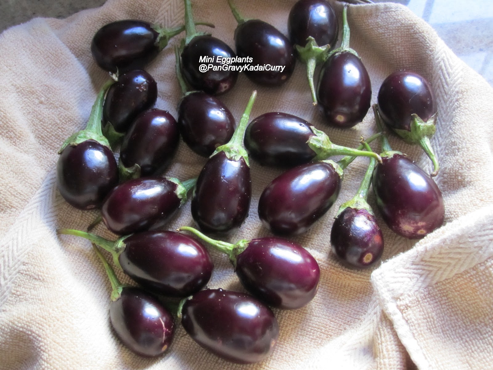 Pan Gravy Kadai Curry: Stuffed Mini Eggplants in Kadai Gravy