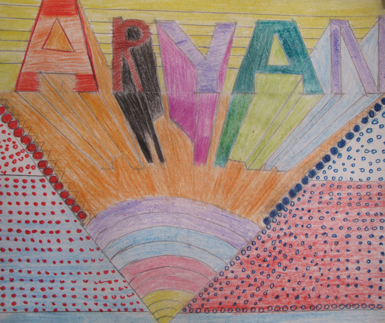 Art At Woodstock: Grade 8: Perspective Name Designs