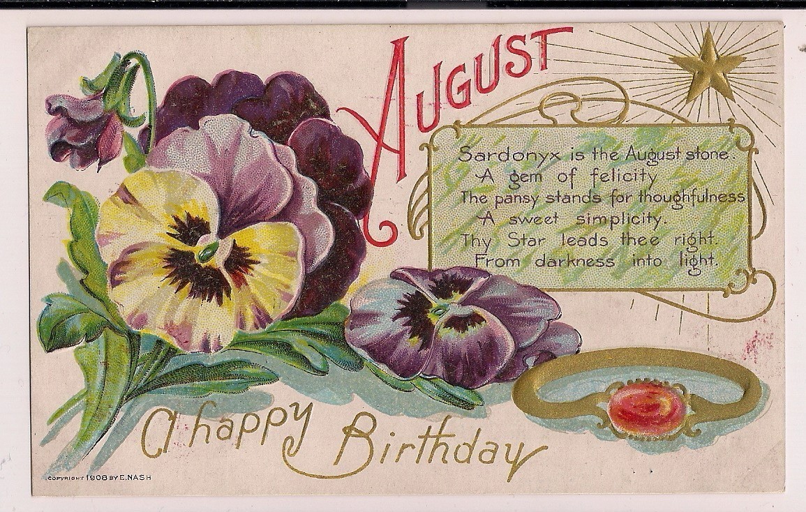 gold country girls: Celebrating August in Vintage Postcards