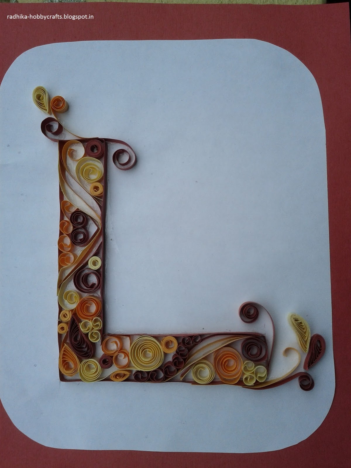 Hobby Crafts :): Quilled monogram