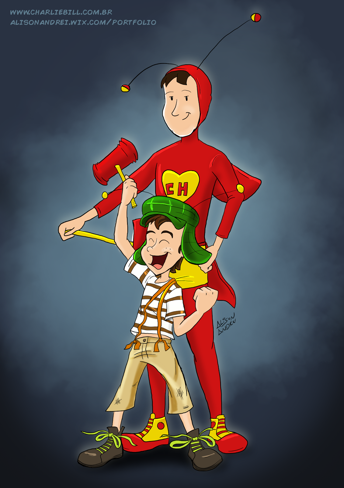 Ilustração Chaves e Chapolin | Alison Andrei Ilustrador - Blog