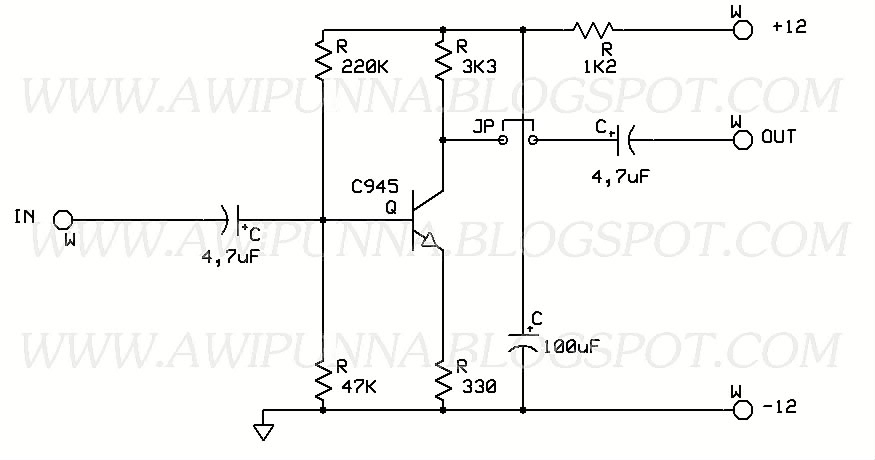 ARWIS' BLOG: Skema Pre Amp Tape Menggunakan ic LA3220