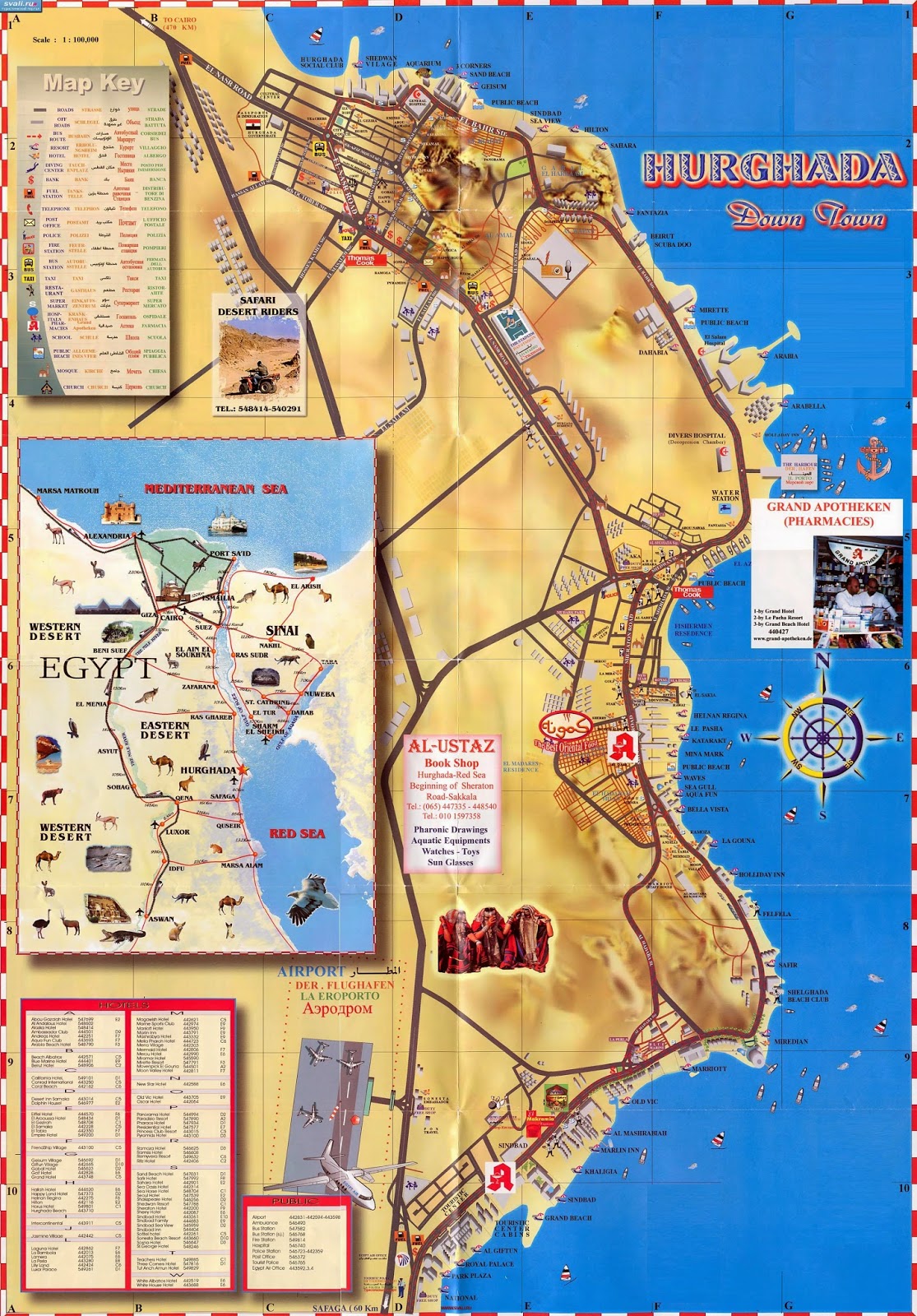 Egipt FAN: Mapa Hurghady