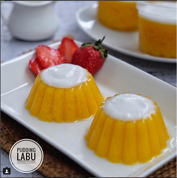 Resep Puding Labu Kuning Vla Santan