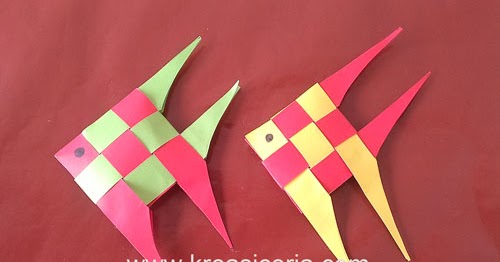 Membuat Hiasan Bentuk Ikan Dari Anyaman Kertas - Kerajinan Tangan Langka