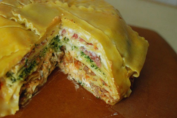 DIY Deep Dish Layered Lasagna "Cake" - The Idea King