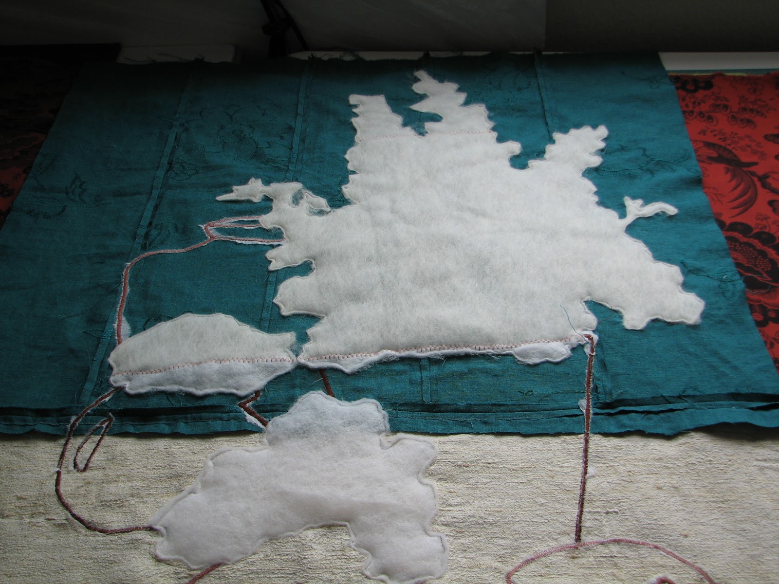 EileenWCreations: Delphinium - Trapunto'd Flowers