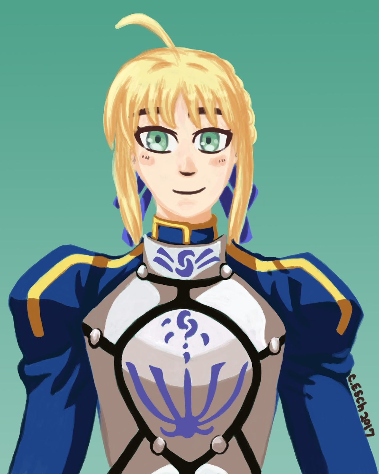 Catherine's Sketch Blog: Saber- Fan Art