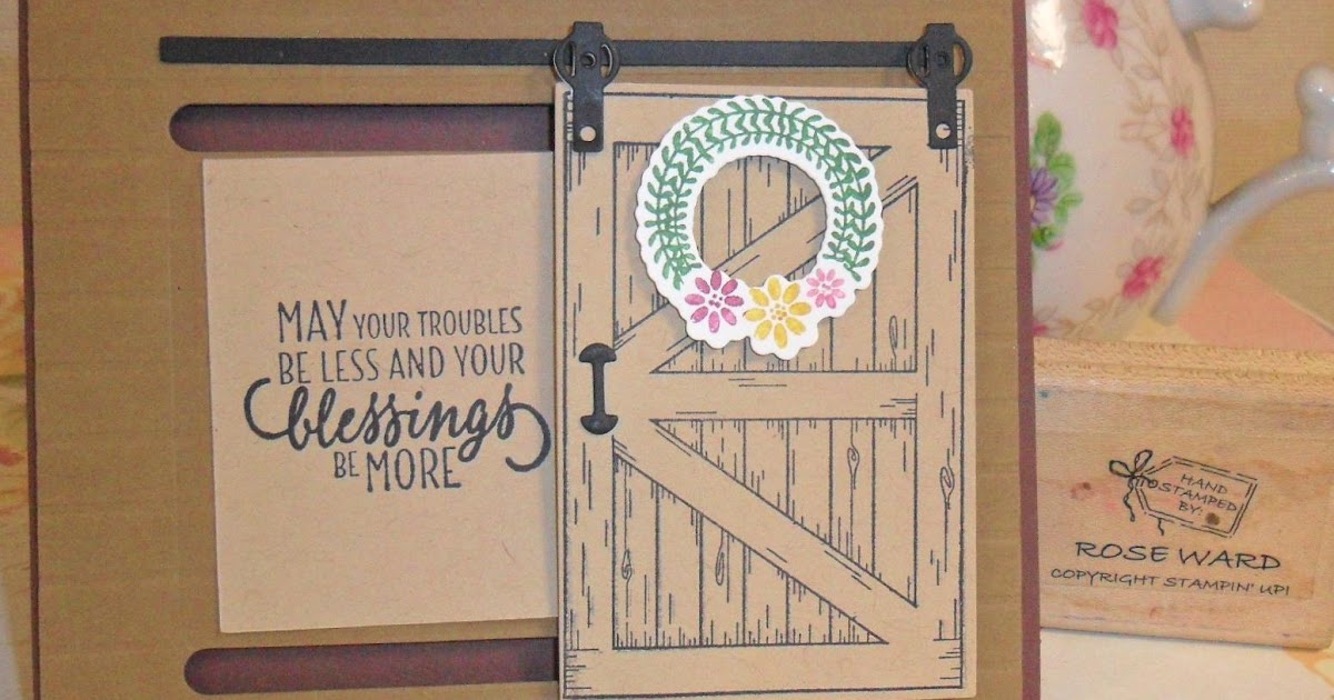 Stampersdelight: Stampin Up Sliding Barn Door Card