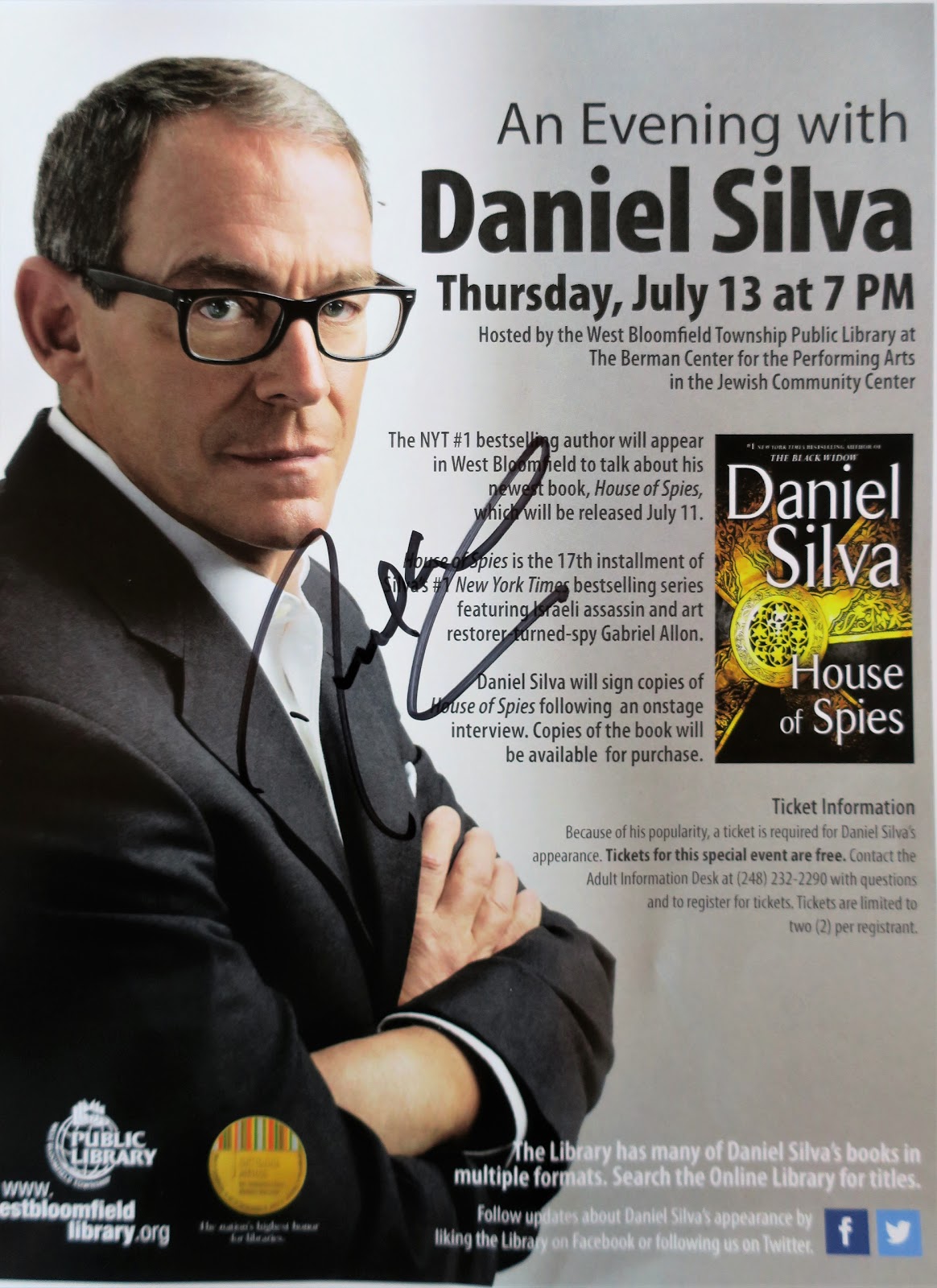 My Life in Retirement: An Evening with Daniel Silva