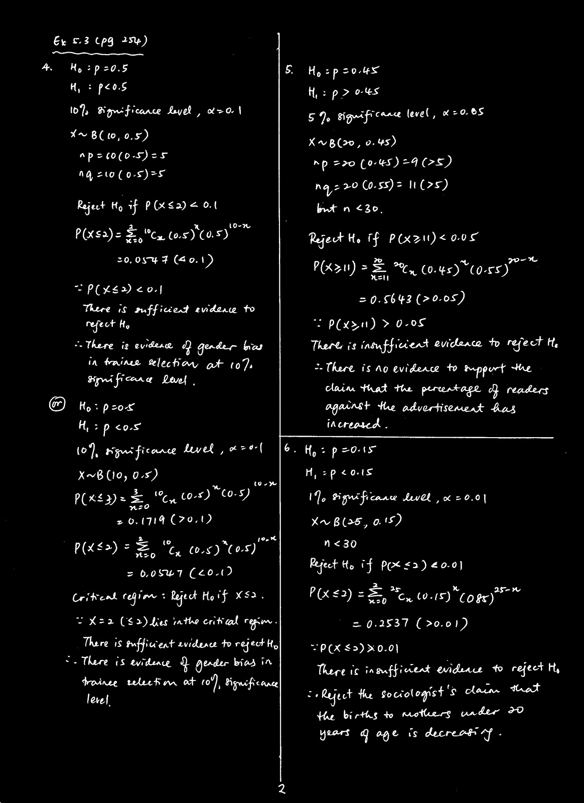KhooMathsolutions Term 3 Chapter 5 Ex 5 3 HYPOTHESIS TESTING khoomathsolutions-term-3-chapter-5-ex-5-3-hypothesis-testing