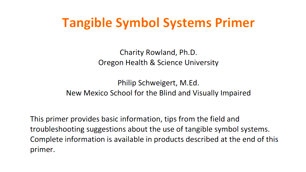 Tangible symbol systems