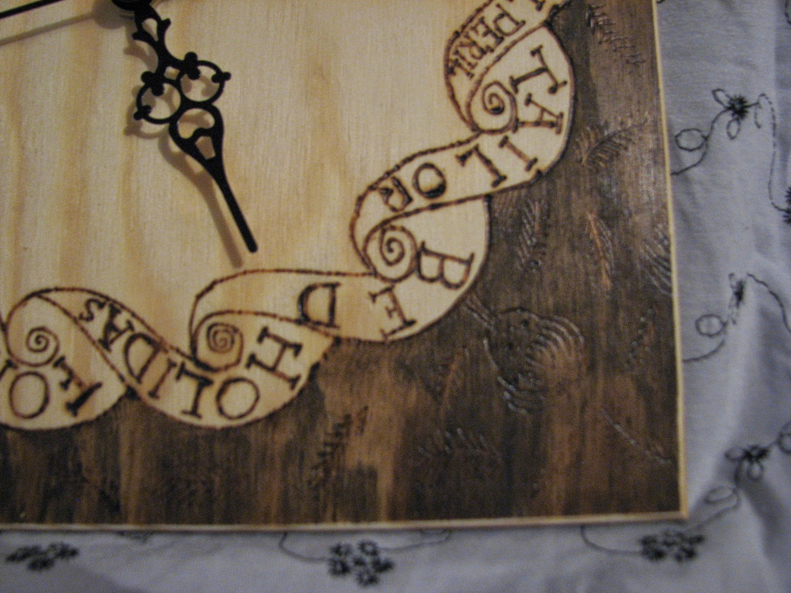 Bazooka Crafts: Wood-Burned Weasley Family Clock