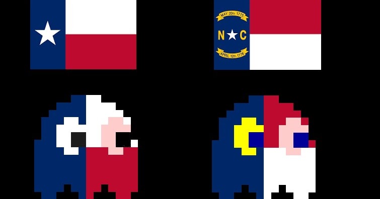 The Voice of Vexillology, Flags & Heraldry: Pac-Man Ghosts from Texas ...
