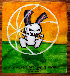 Daily Napkins: Jumpy Ghostface from Hero 108 for Ansel