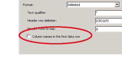 SQL - Study Material: Avoiding text-qualifier in the header rows while ...