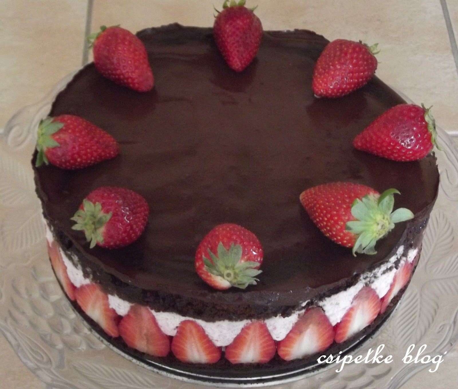 csipetke: Epres csokitorta