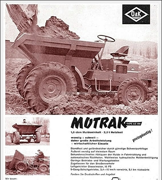Baumaschinen Prospekte: O&K Motrak Dumper