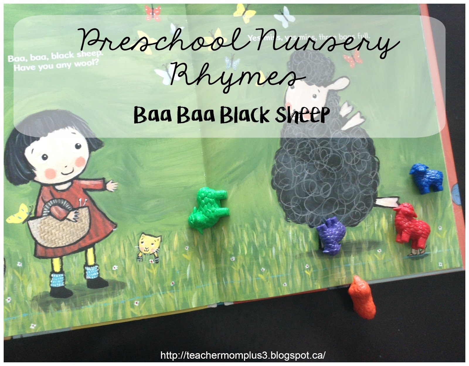 TeacherMomPlus3: Preschool Nursery Rhyme Activities-Baa Baa Black Sheep