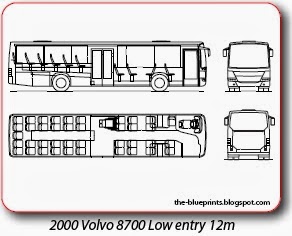 Vector Blueprints - Cars, Trucks, Busses and others: Volvo Bus - Vector ...