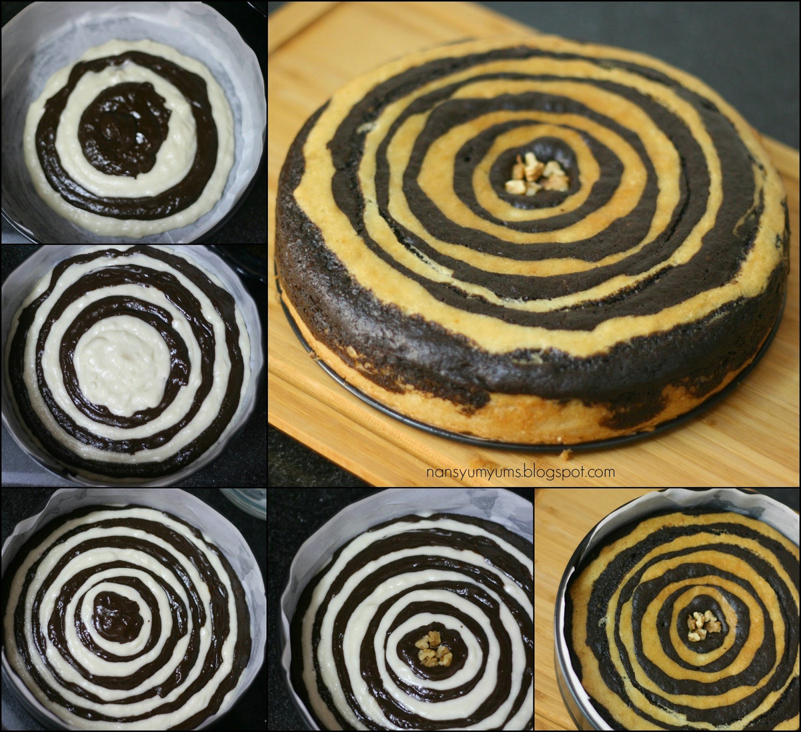 Nan's yum-yums!: Choco-Vanilla Zebra Cake [Egg-less] | Birthday cake ...