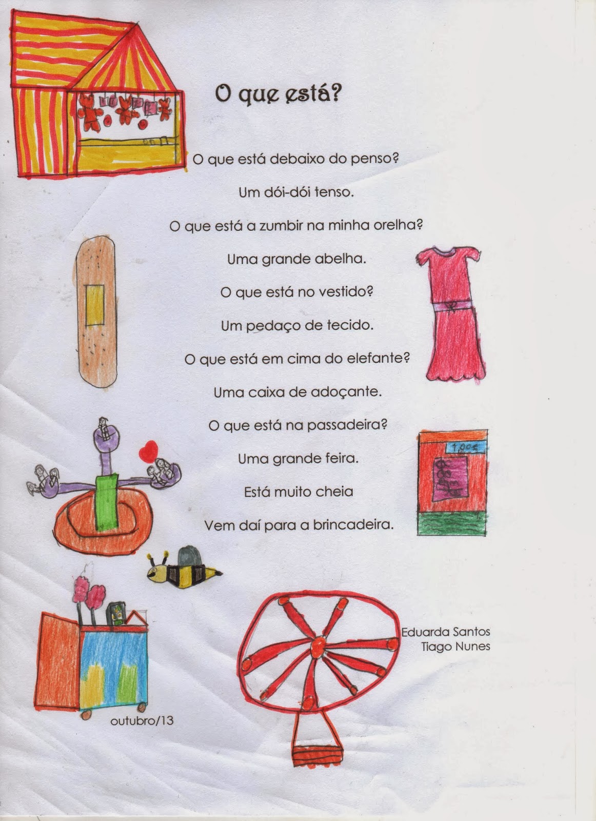 Aventuras de Palmo e Meio: Recriação da lengalenga O que está? do livro ...