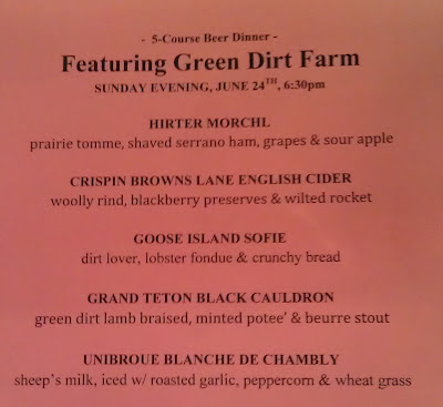 Beer KC: Green Dirt Farm/Beer Kitchen Beer Dinner