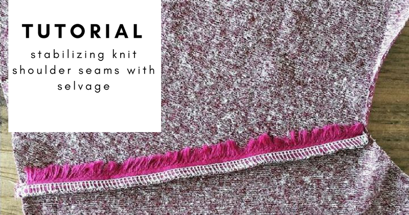 Cookin' & Craftin': Tutorial: Stabilize Knit Shoulder Seams with Selvage