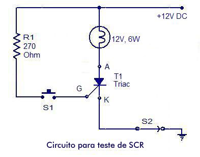 Como testar SCR ~ Eletronica Pratica