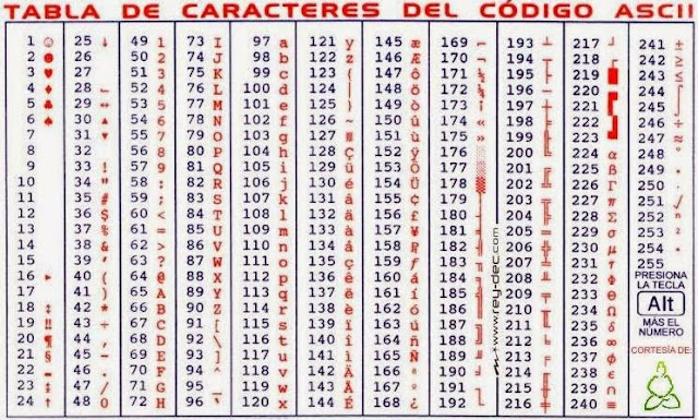 ROCIO TECNOLOGIA.: CODI ASCII
