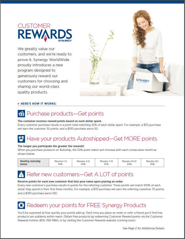 Tools: Customer Rewards Program – Synergy WorldWide Blogs on ...