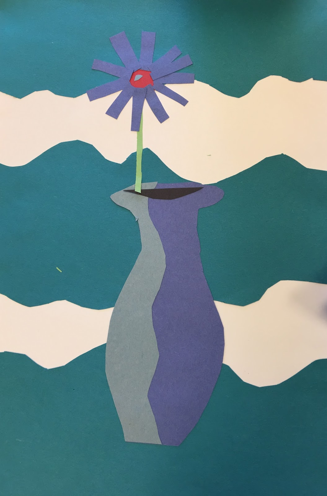 Art Room Blog: 3rd Grade Construction Paper Flower Vase...
