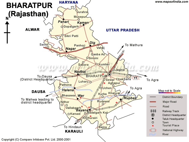 Top Tourist Place India : Map Of Rajasthan