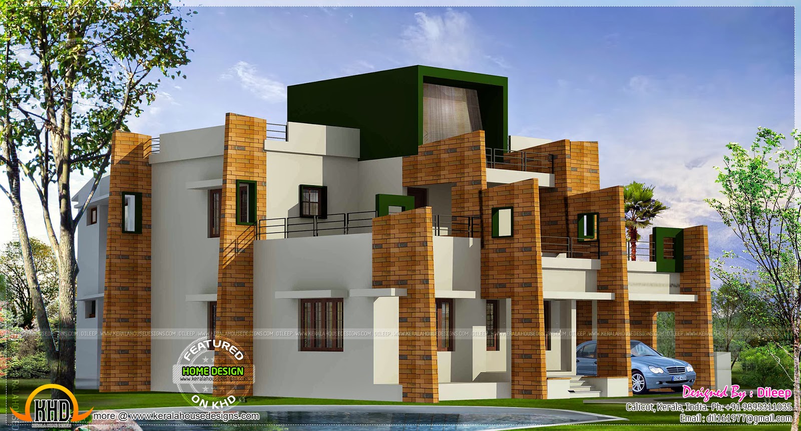 Contemporary model home | Home Kerala Plans