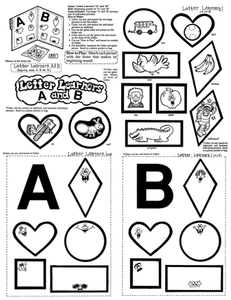 Alphabet: PRESCHOOL FILE FOLDER -- Letter Learners A & B