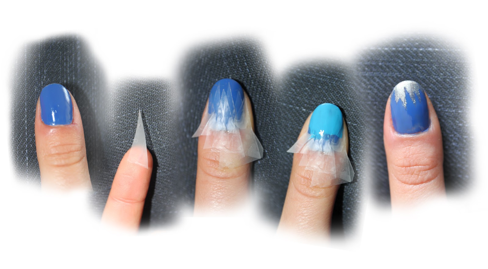 les trois petits pois: Nail art avec scotch (suite)