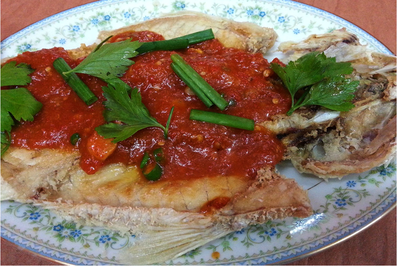 Malaysian Food Odyssey: Three Flavored Fish / Ikan Siakap Tiga Rasa