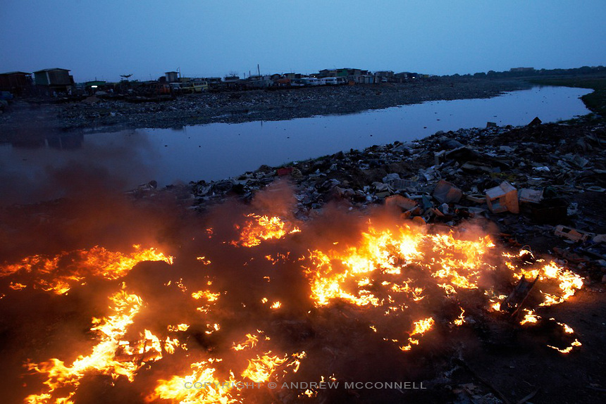 Applying Remote Sensing to Identify E-Waste Dump Sites: Fires