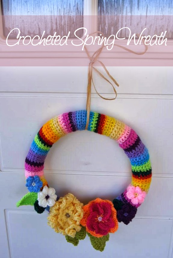 The Drizzle of Honey: Crocheted Spring Wreath